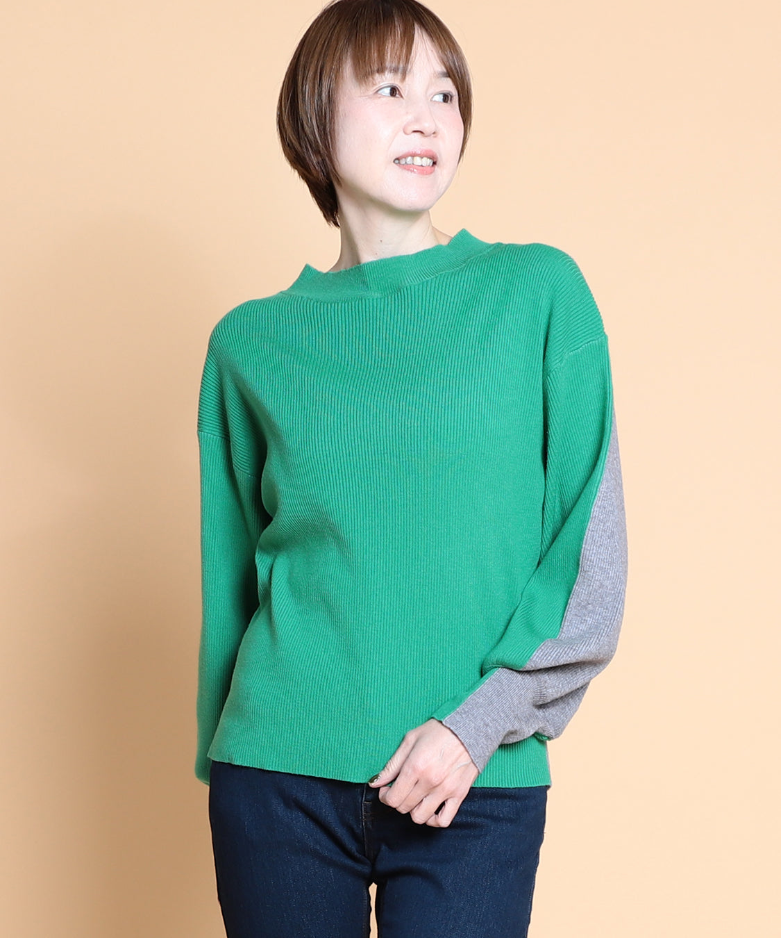 配色ニットプルオーバー elife_select(イーライフセレクト) 50代60代からのファッション通販elife store(イーライフストア) – elife store（イーライフストア）
