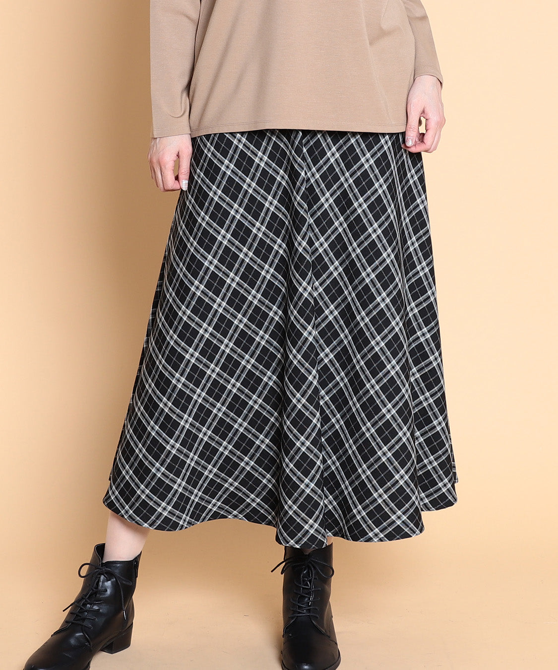 マーメイドチェックスカート LANTANA(ランタナ)ブランド公式ストア 50代60代からのファッション通販elife store(イーライフストア) – elife store（イーライフストア）