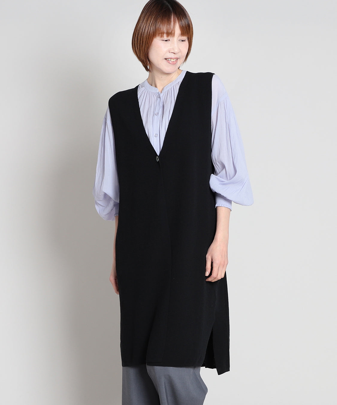 バックプリーツニットジレ DAYTIME(デイタイム)ブランド公式ストア 50代60代からのファッション通販elife store(イーライフストア) – elife store（イーライフストア）